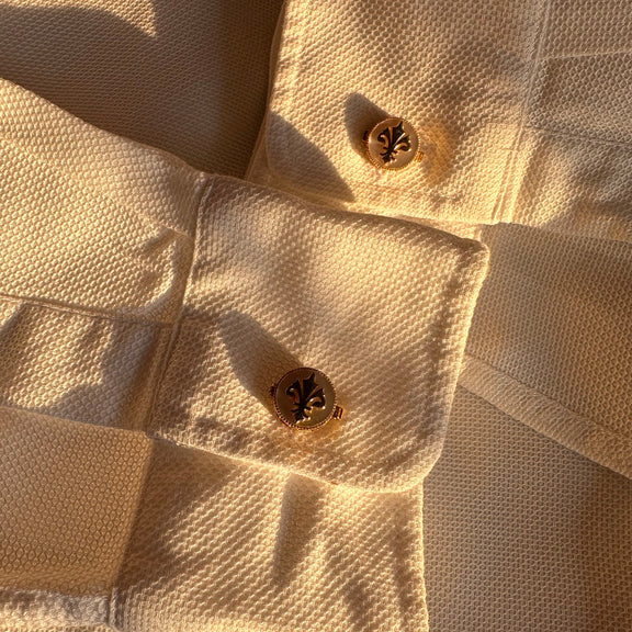 Mother of Pearl Button Clip – 925 Silver, Unisex & Stylish