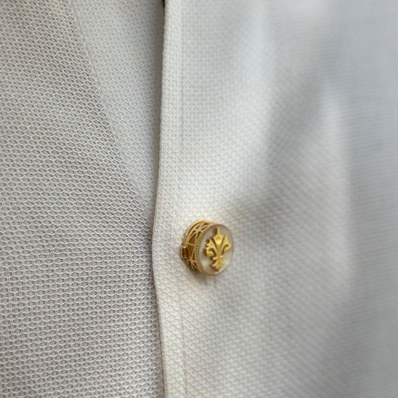 Mother of Pearl Button Clip – 925 Silver, Unisex & Stylish