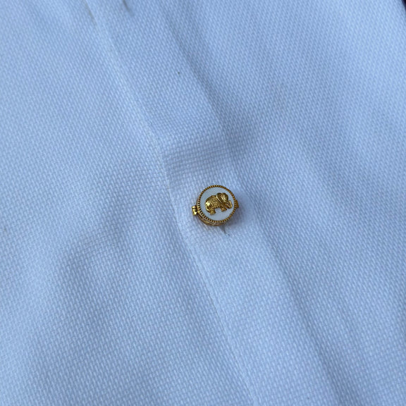 Mother of Pearl Button Clip – 925 Silver, Unisex & Stylish